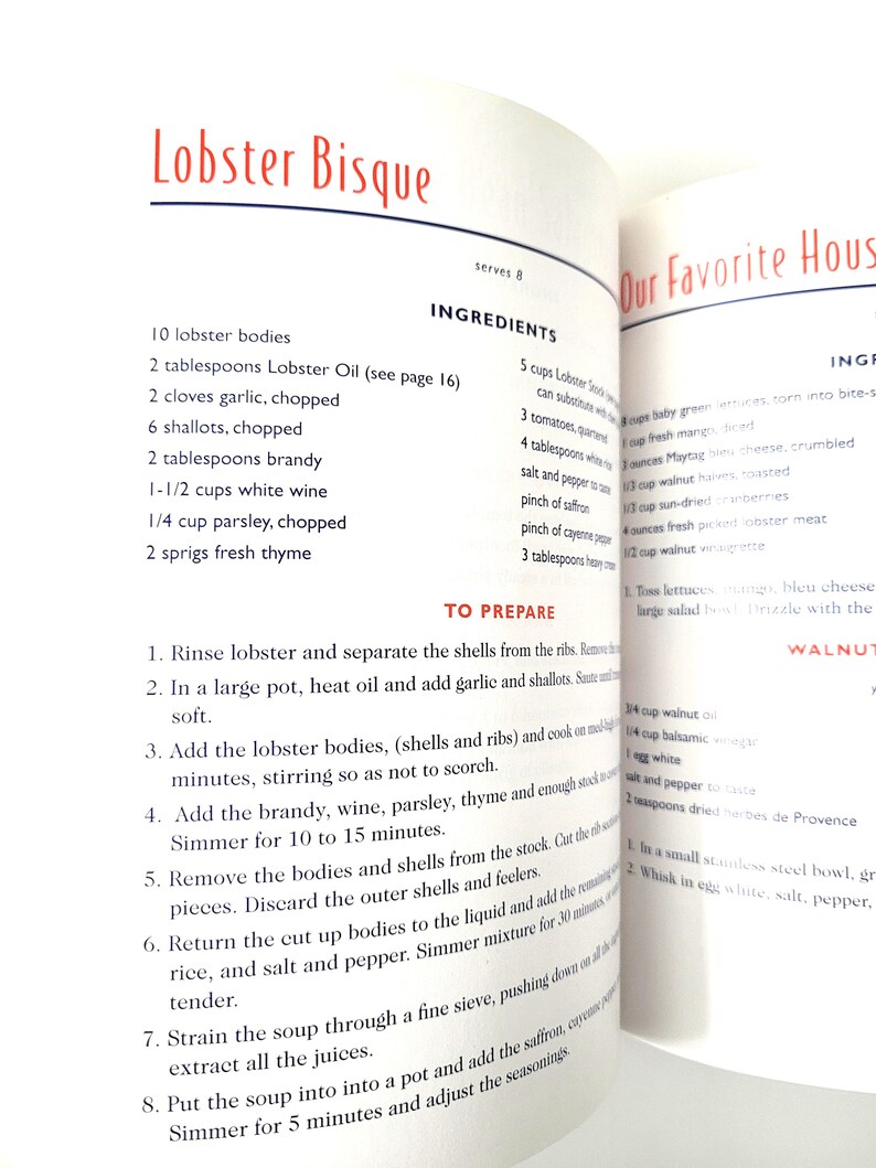 Vintage Lobster Tales Cookbook by Martha Griffin and Brooks Macdonald ...
