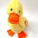 Vintage 1998 Quackers Yellow Duck Beanie Baby PE Pellets Orange Beak ...