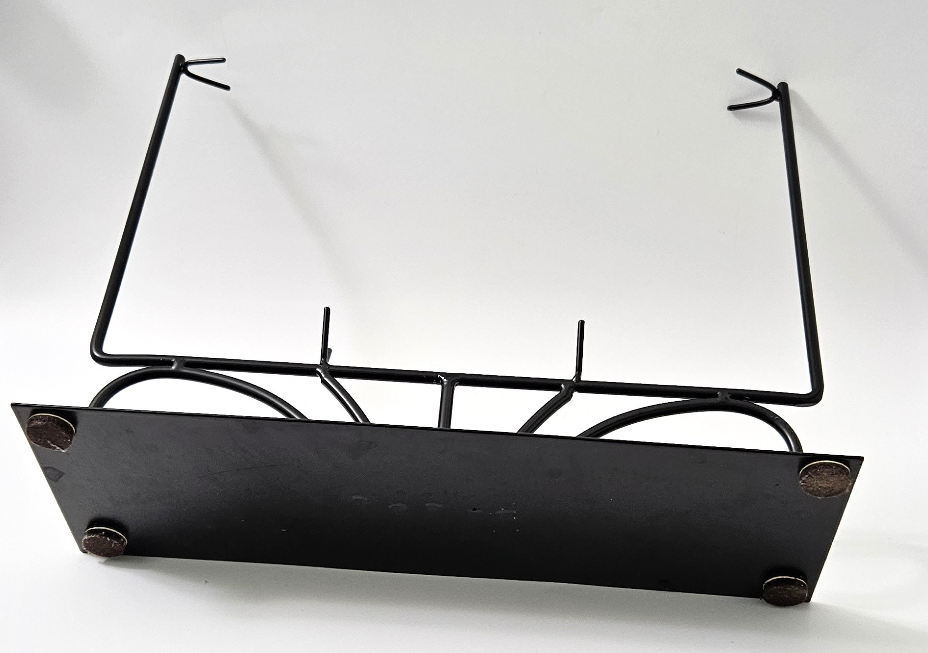 New Rectangular Black Wrought Iron Display Stand for Glass, Wood or Art ...