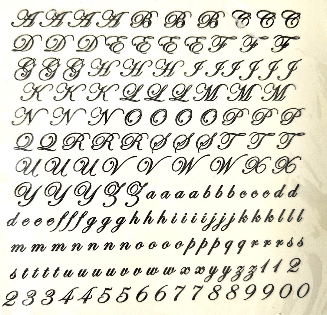 New Cursive Letters Fusing Decals Low Fire Lead Free Pro Fusion Studios ...