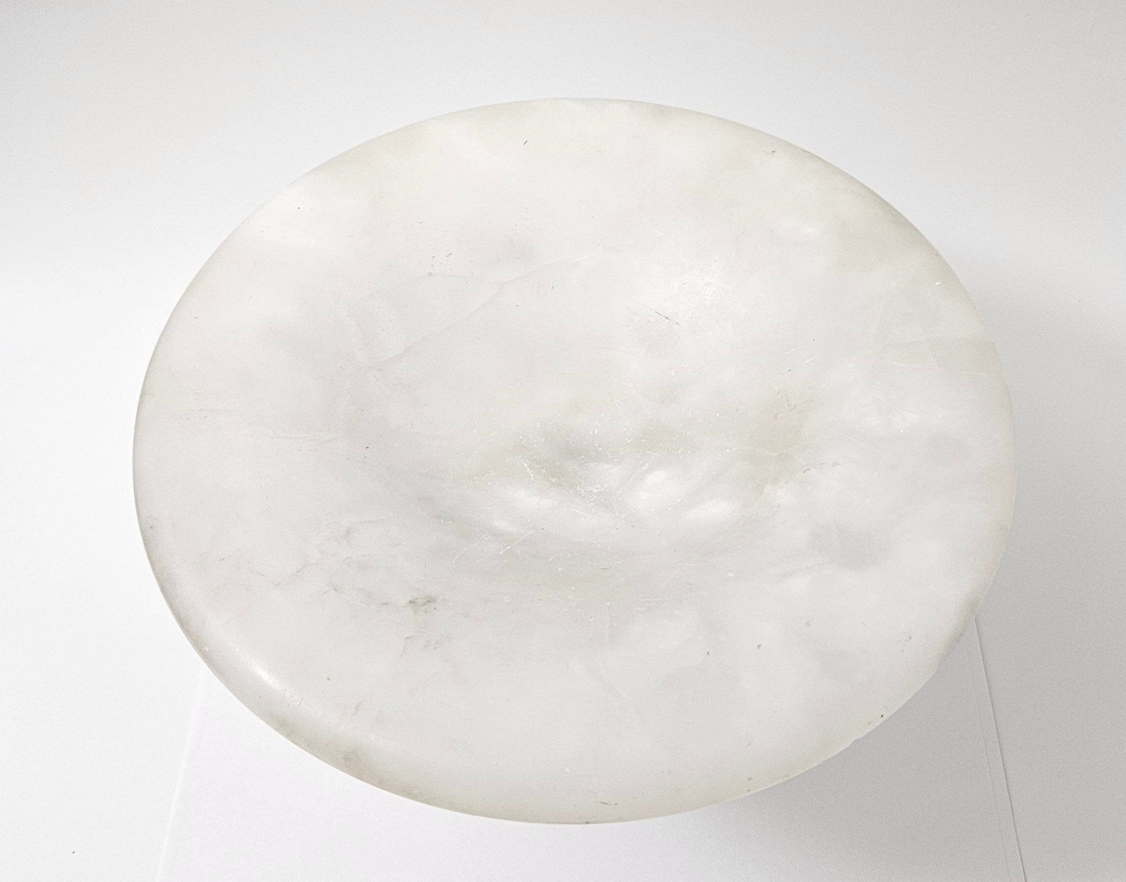 Vintage Smooth White Marble Compote Italian 1968 Centerpiece Stand ...