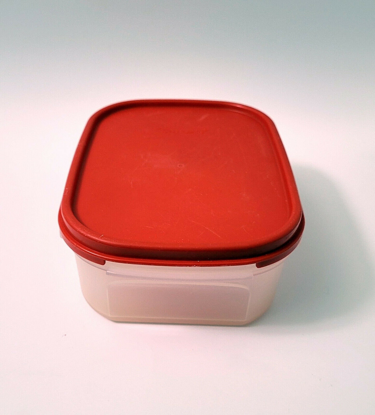 Vintage Tupperware Red & Clear Rectangular Container 3.5 Cups - Etsy