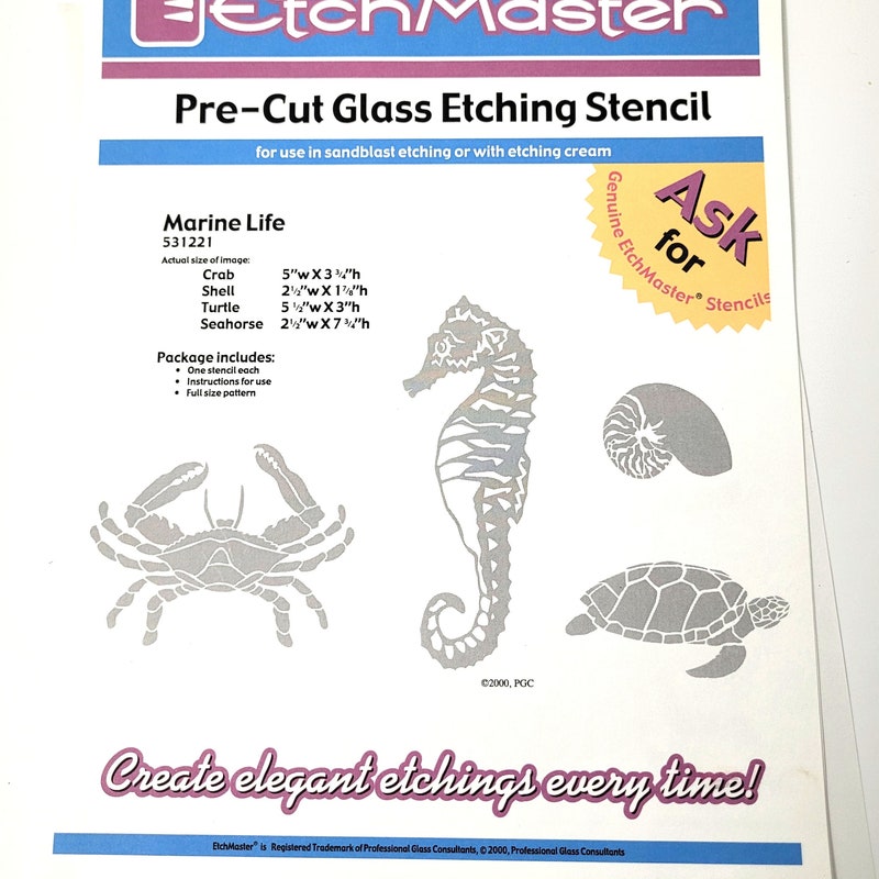 Glass Etching Stencils - Etsy