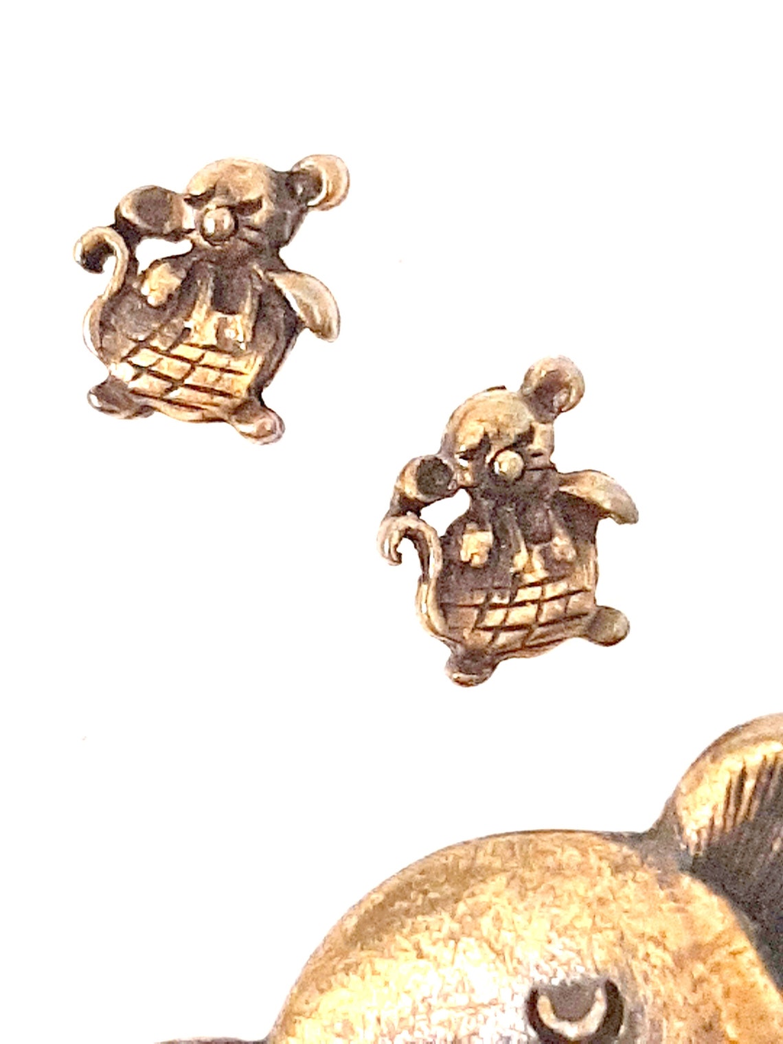 Vintage Torino Pewter Mouse Brooch Pin With Attached Earrings - Etsy
