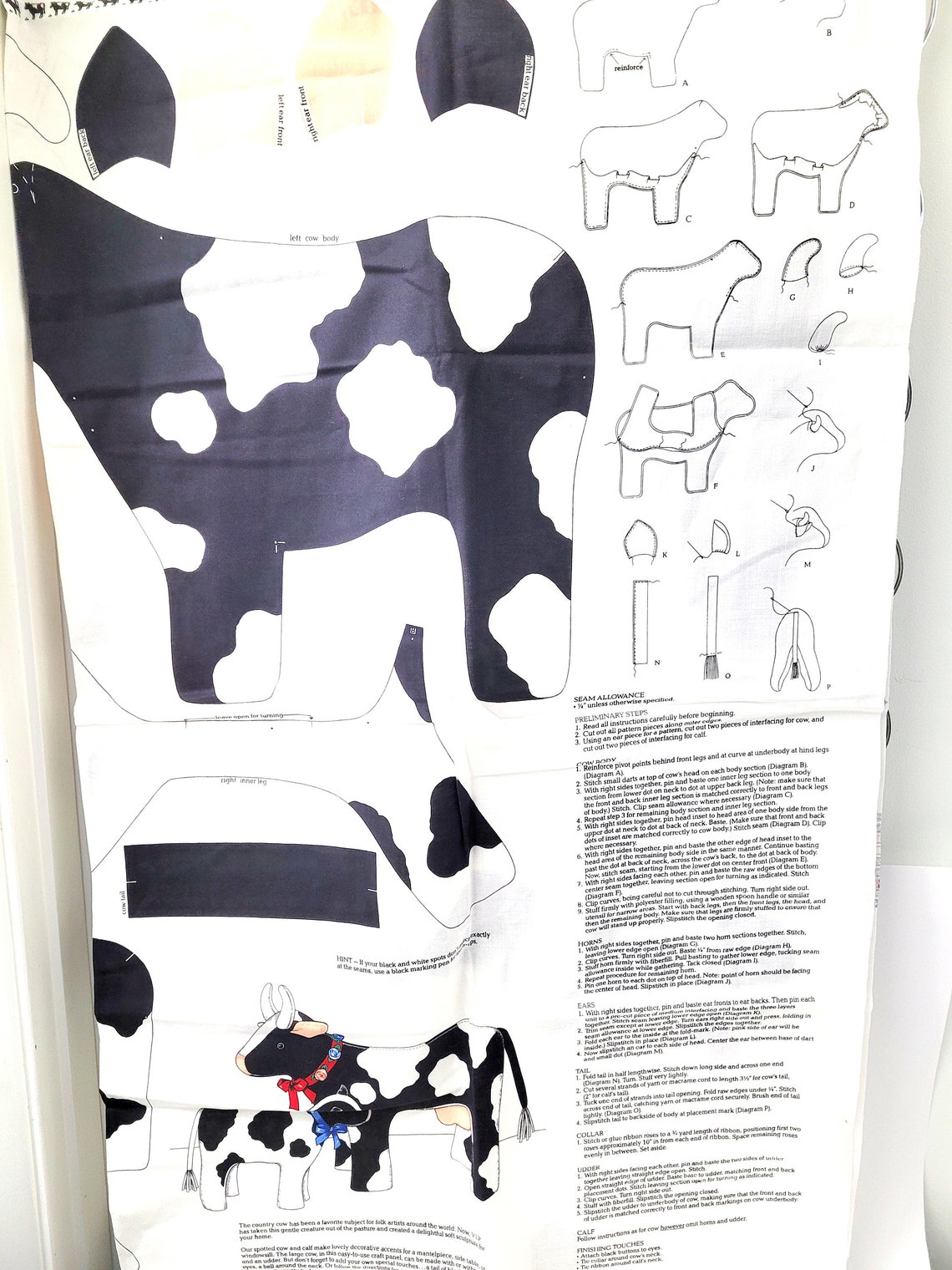 Till the Cows Come Home Cut and Sew Cotton Fabric Panel Country ...