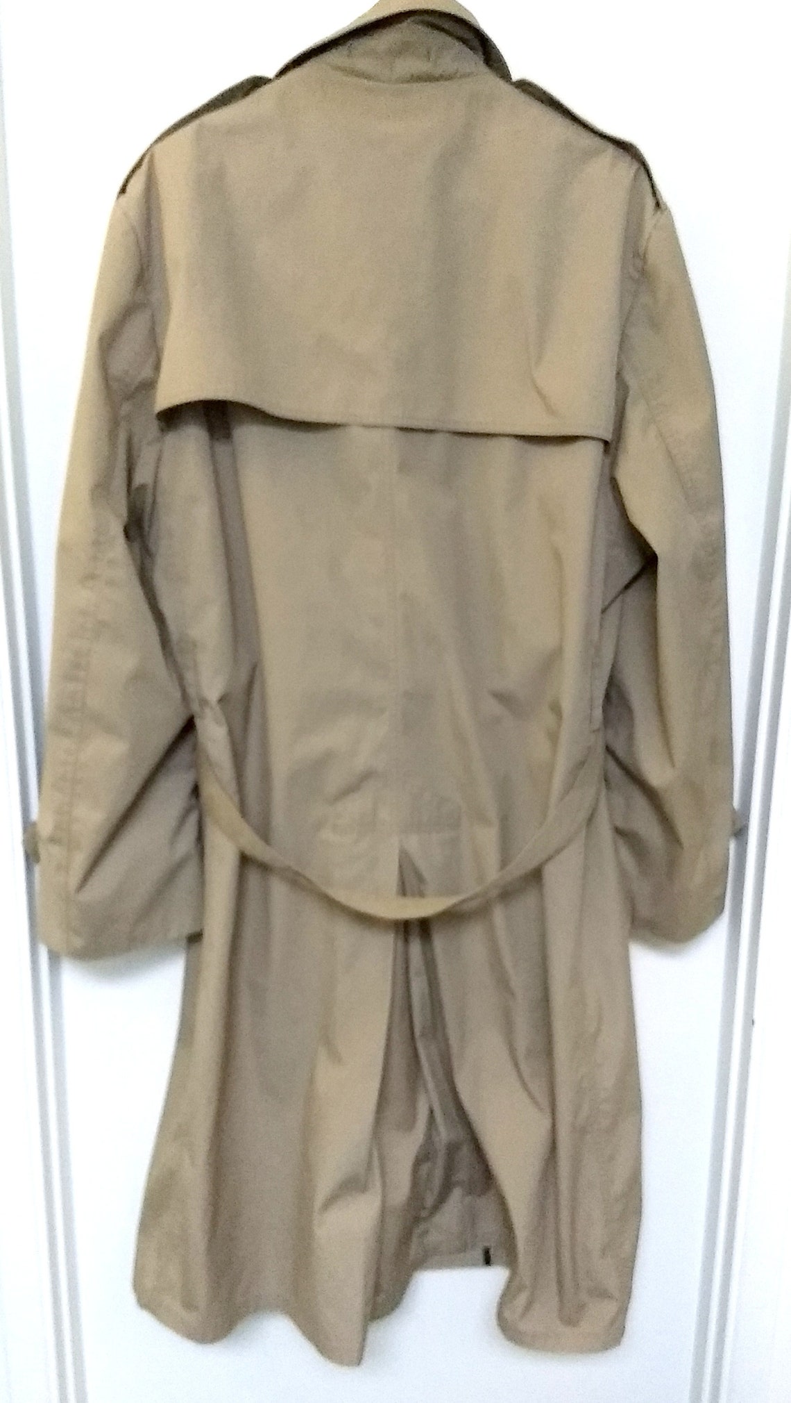 Vintage USMC 1970 GREEN Trench Coat 44 Regular Double Button - Etsy