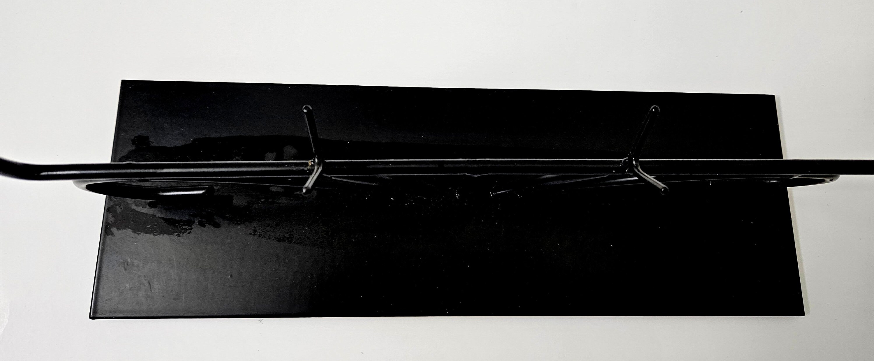 New Rectangular Black Wrought Iron Display Stand for Glass, Wood or Art ...