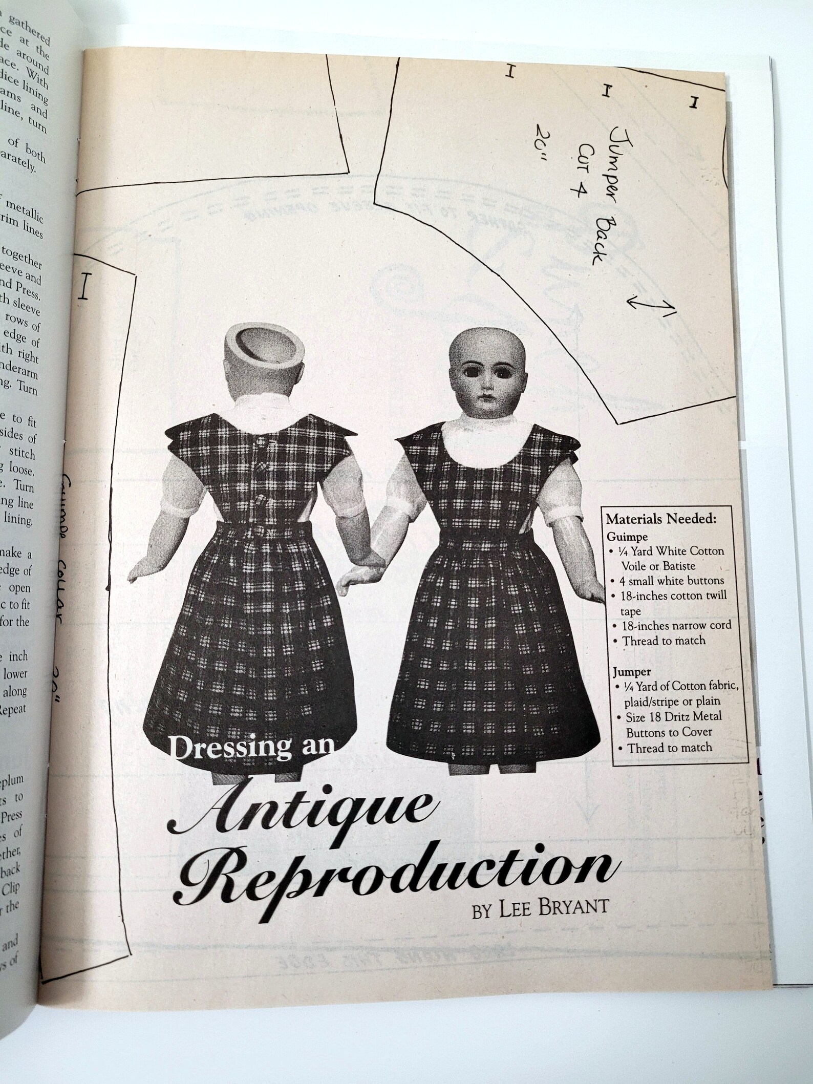 Doll Costuming Magazine 3 Patterns Included Costume Gallery - Etsy