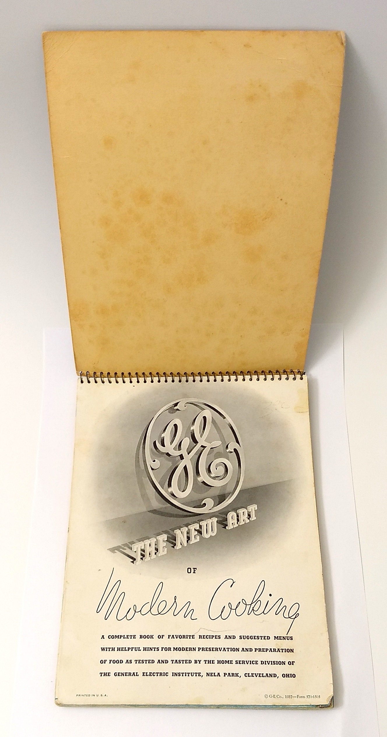Vintage General Electric the New Art of Modern Cooking Cookbook 1937 - Etsy