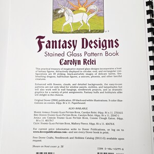 Fantasy Design Stained Glass Pattern Book by Carolyn Relei Comb Bound ...