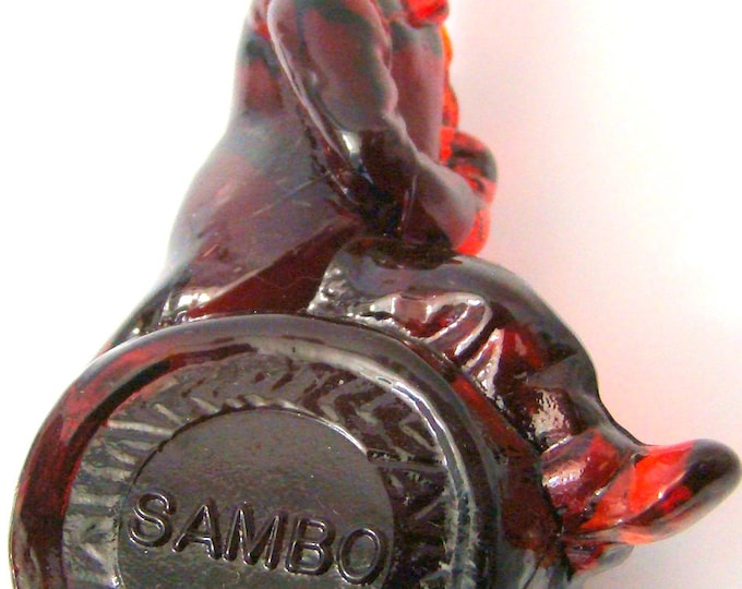 Vintage Mosser Glass Red Clown Figurine Named Sambo Performer Series ...