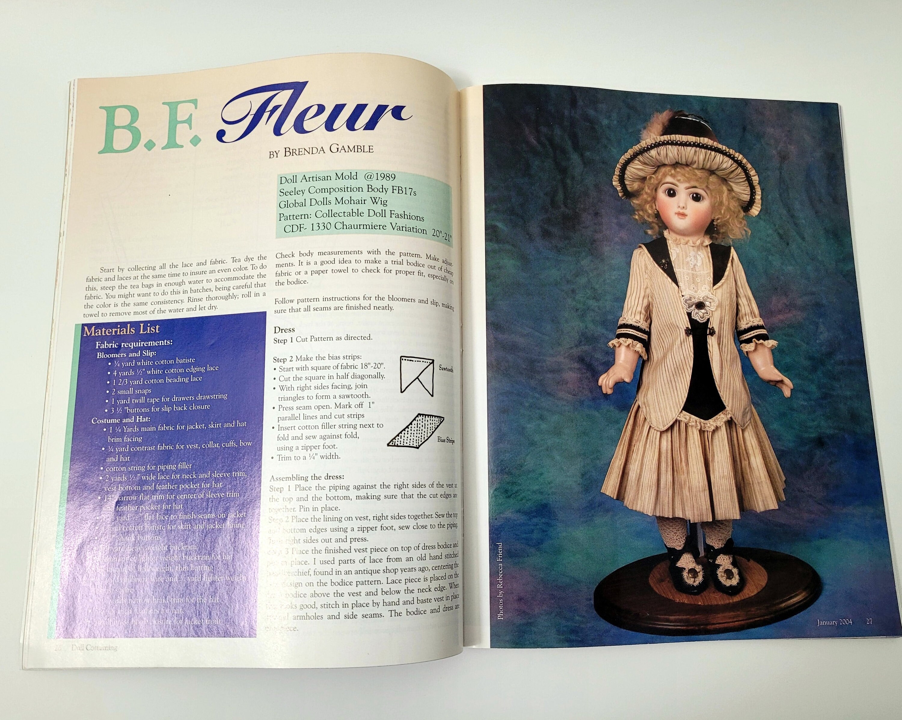 Doll Costuming Magazine 3 Patterns Included Costume Gallery - Etsy