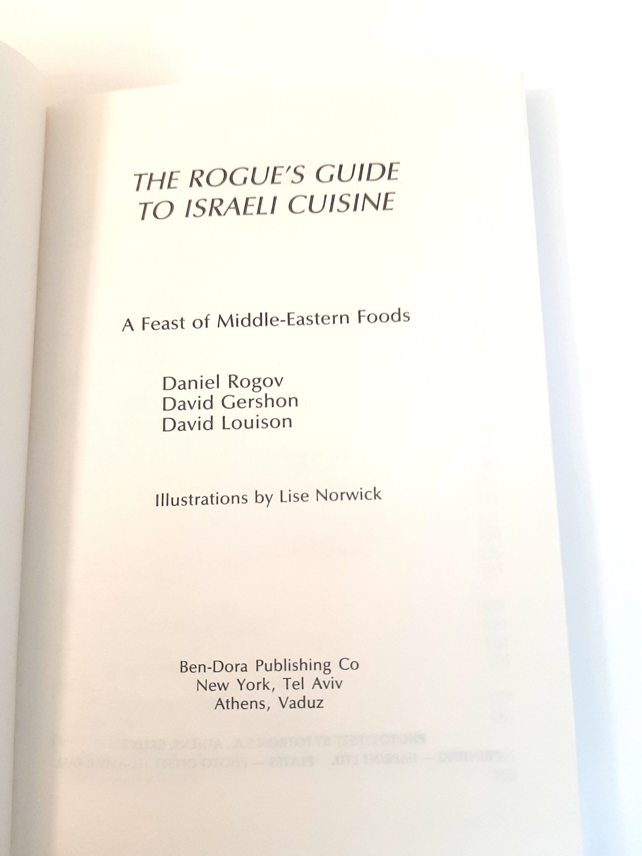 The Rogue's Guide to Israeli Cuisine Softbound Cookbook Daniel Rogov ...