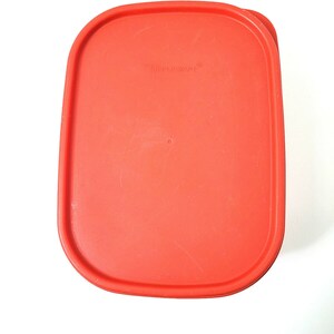 Vintage Tupperware Red & Clear Rectangular Container 3.5 Cups - Etsy