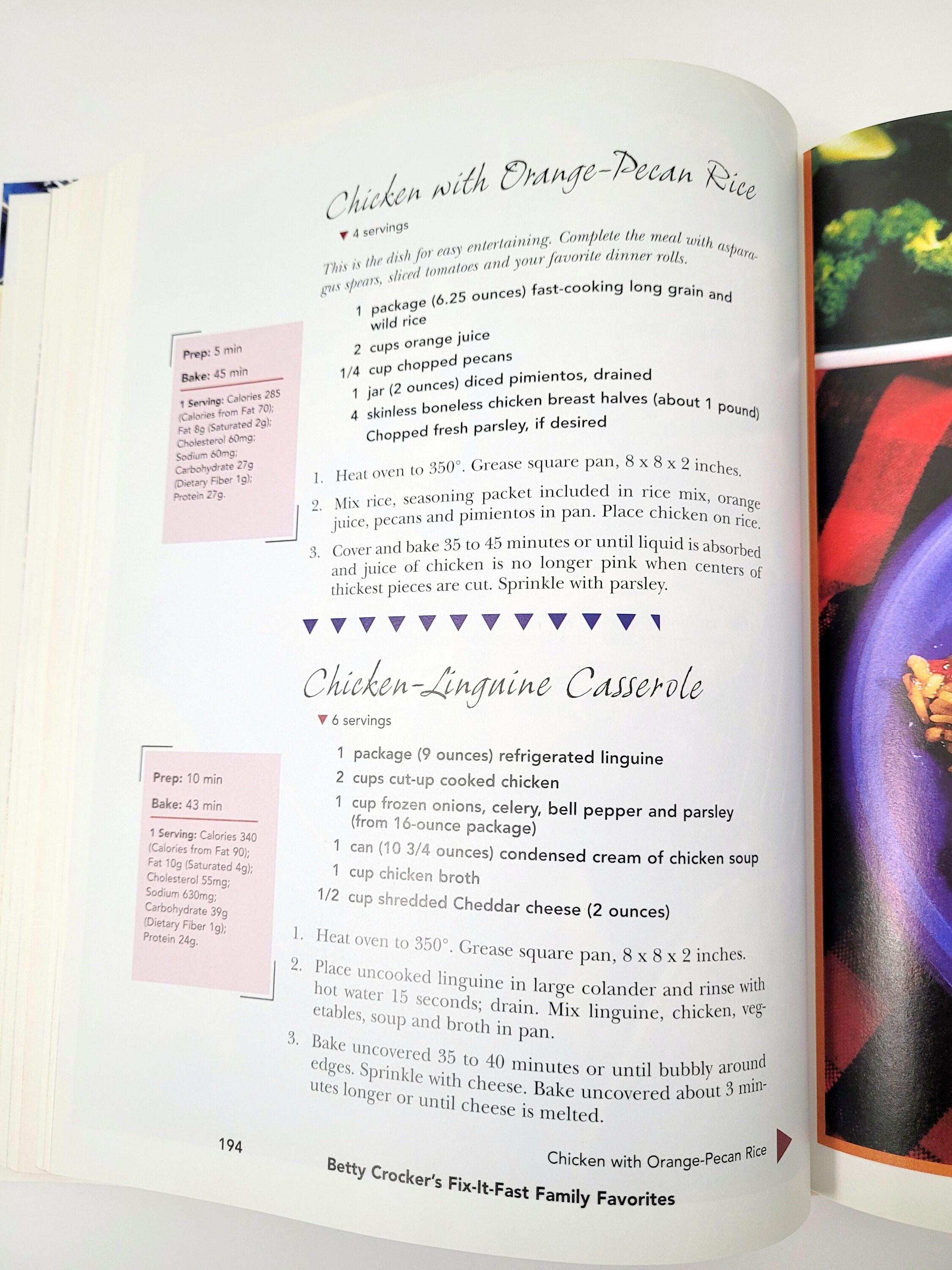 Betty Crocker's Fix It Fast Family Favorites Hardback Cookbook Over 400 ...