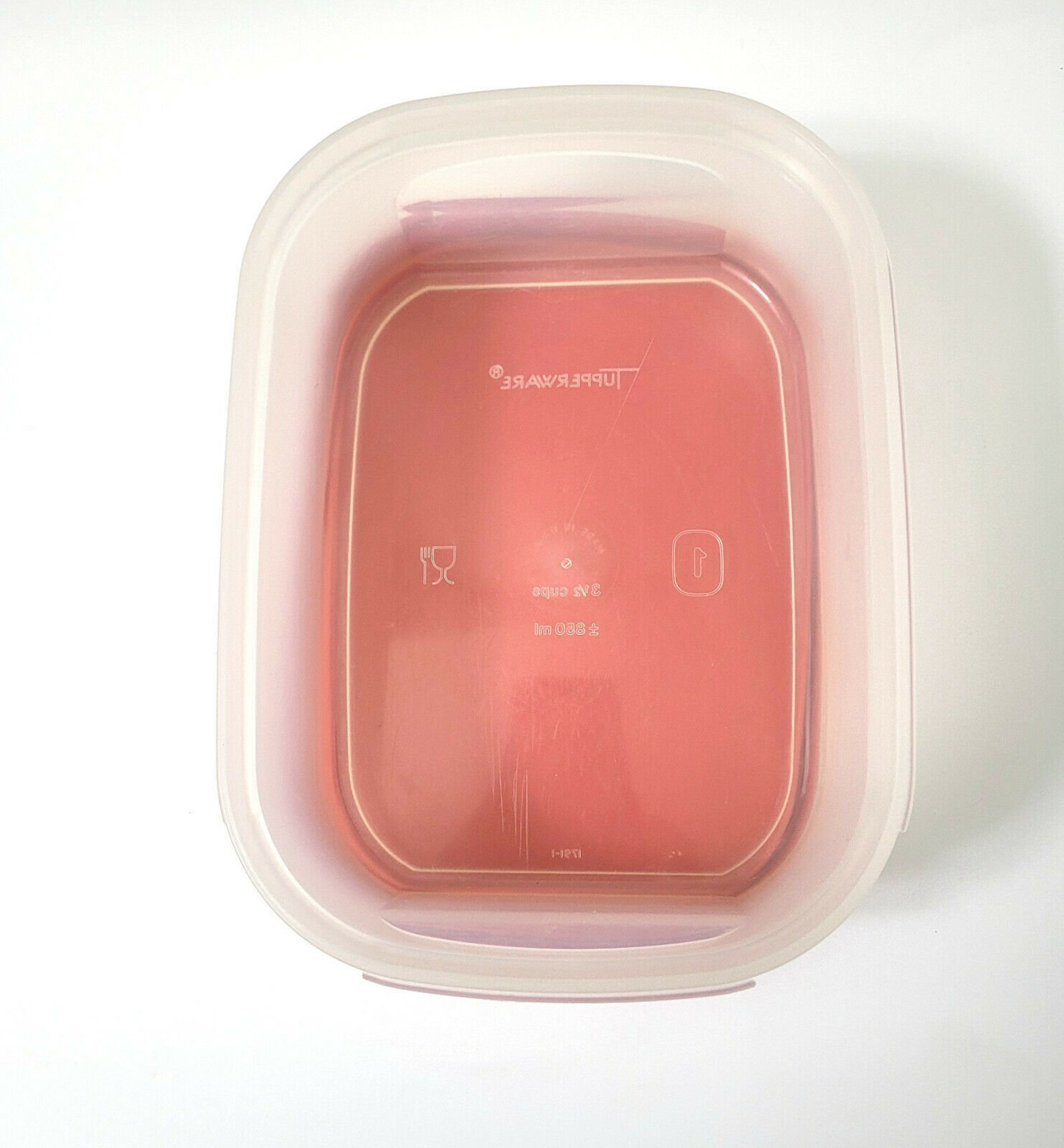Vintage Tupperware Red & Clear Rectangular Container 3.5 Cups - Etsy