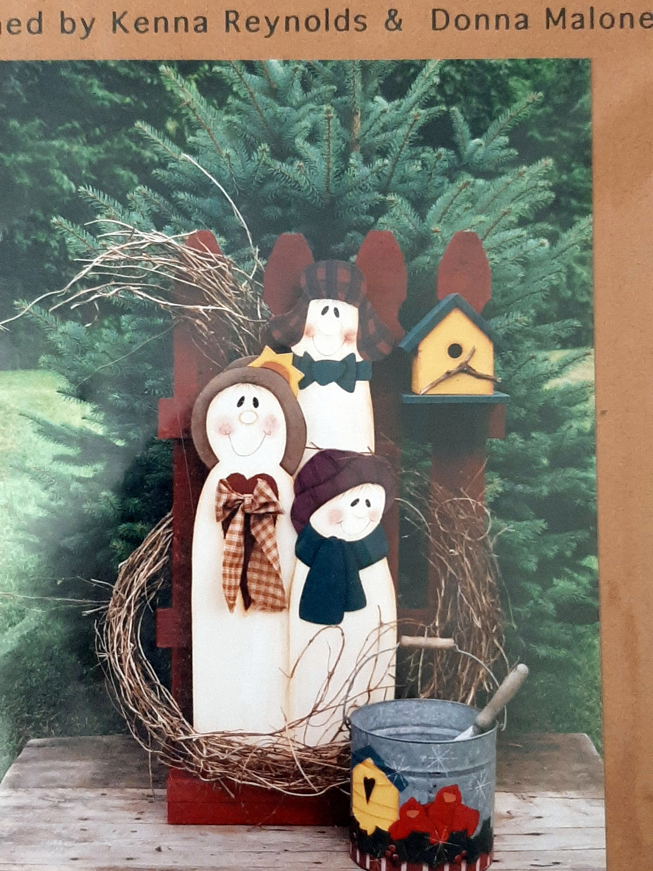 Vintage New Kenna & Donna SNOW FAMILY Winter Tole Painting Packet 20131 ...