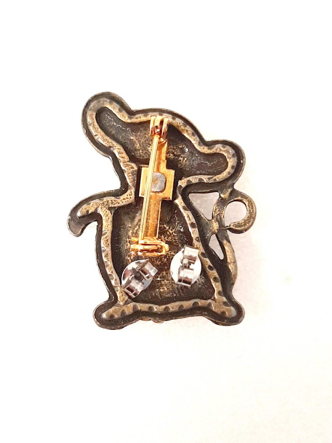Vintage Torino Pewter Mouse Brooch Pin With Attached Earrings - Etsy