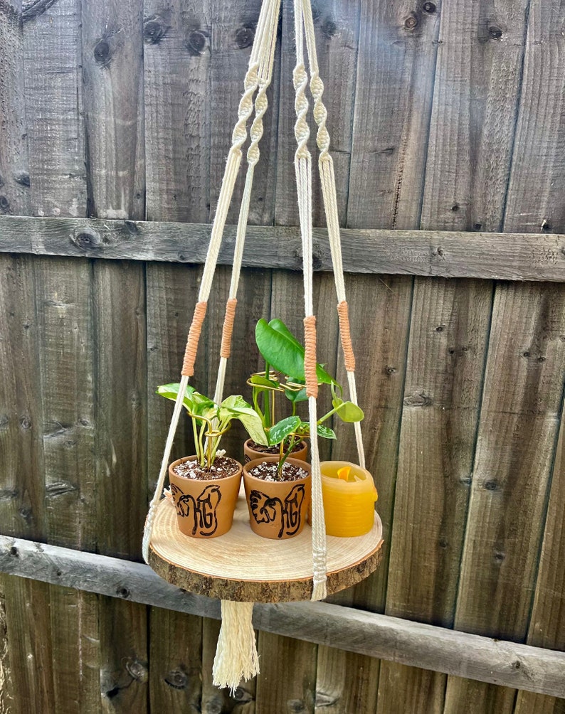Macrame Plant Hanger, Handmade, Cotton, Gift, Outdoors, Decor, Boho ...
