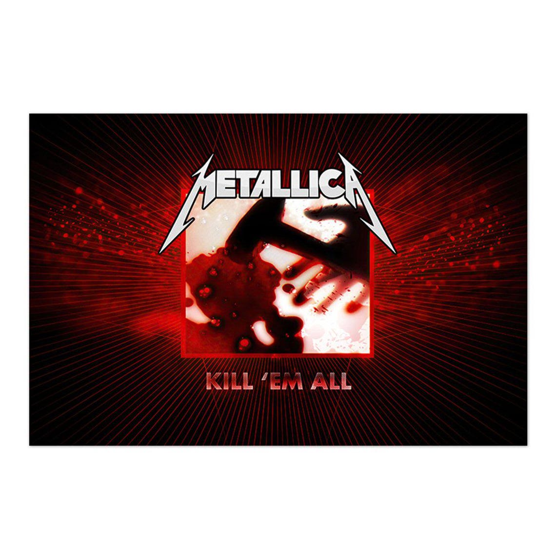 Metallica Kill ’em All Poster – Horizontal Album Cover Print – Thrash ...