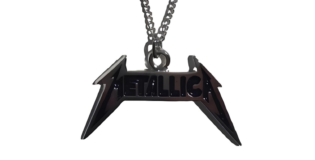 Metallica Logo Chain Necklace - Heavy Metal Jewelry - Gothic Chain ...