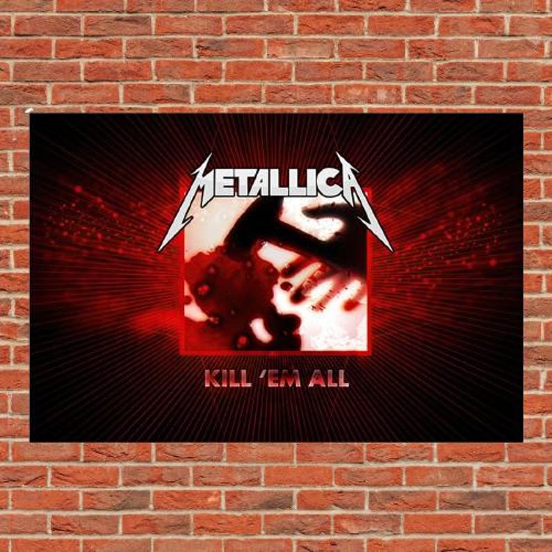 Metallica Kill ’em All Poster – Horizontal Album Cover Print – Thrash ...
