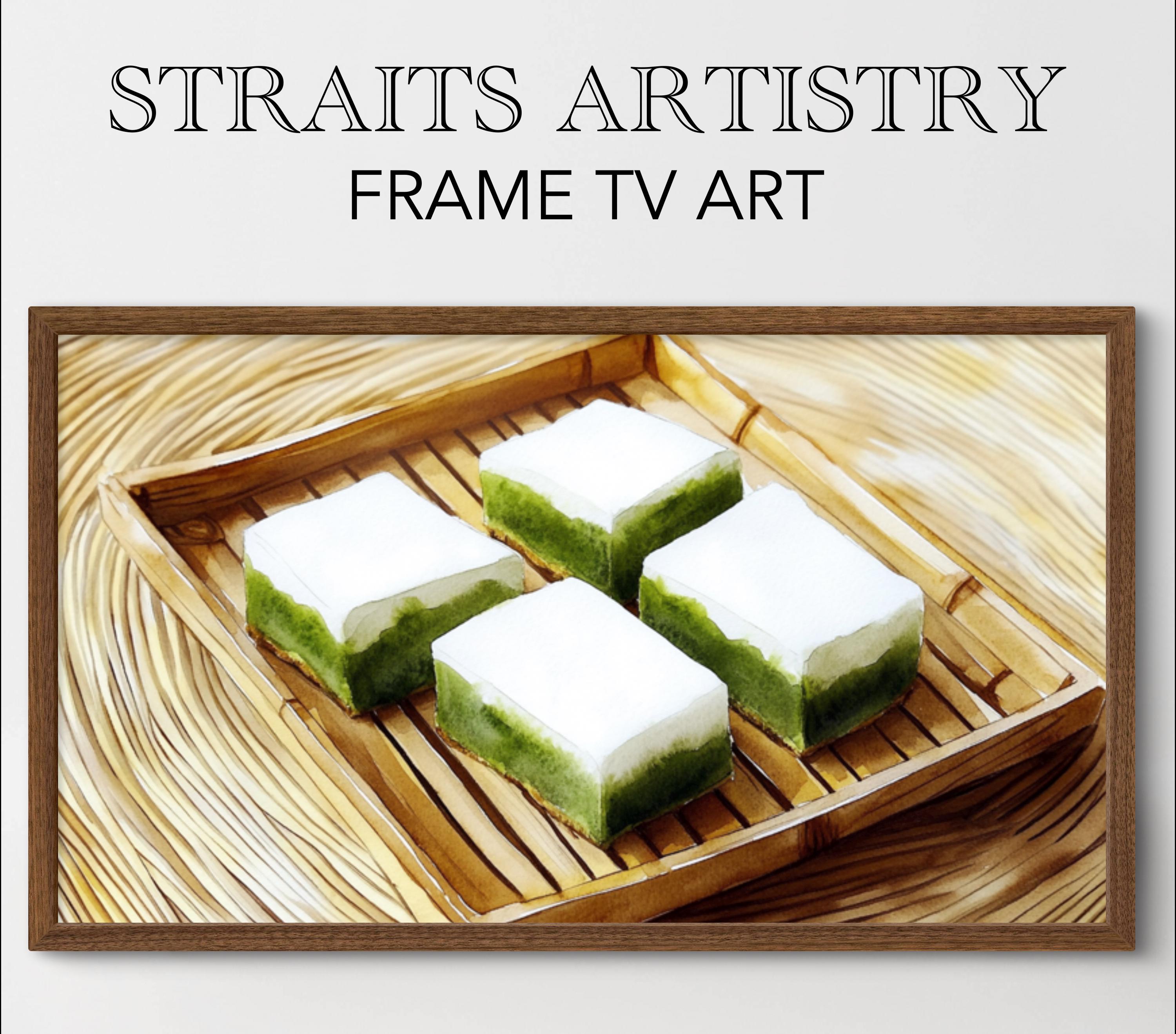 Food Drawings | Nyonya Kueh Talam TV Art | Peranakan Traditional Food ...
