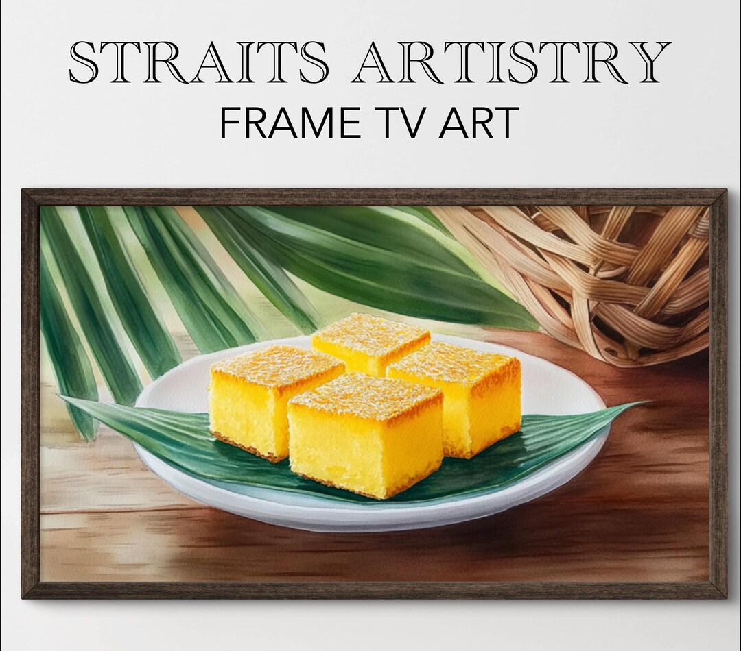 Nyonya Food Watercolour Art: Bingka Ubi Peranakan Print for Samsung ...