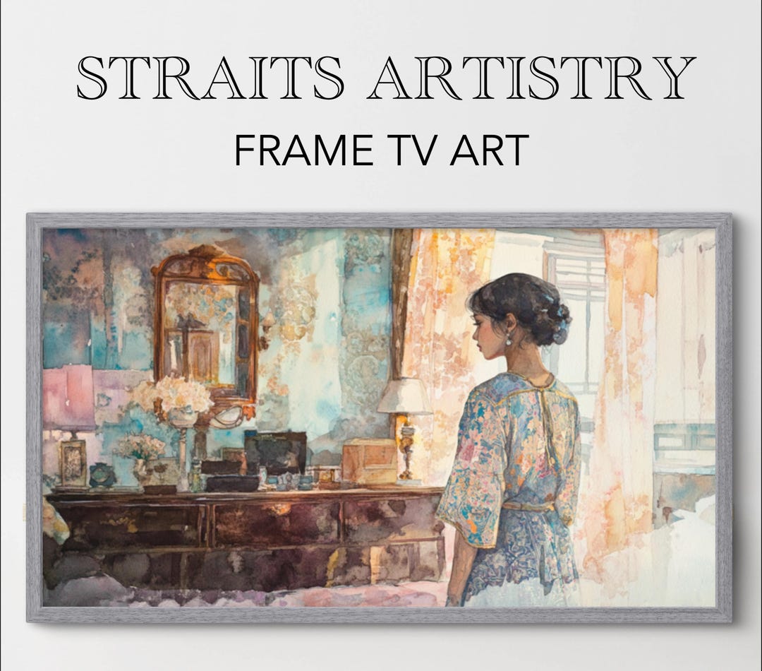 Nyonya Woman TV Art Vintage Peranakan Furniture Frame TV Art Samsung ...