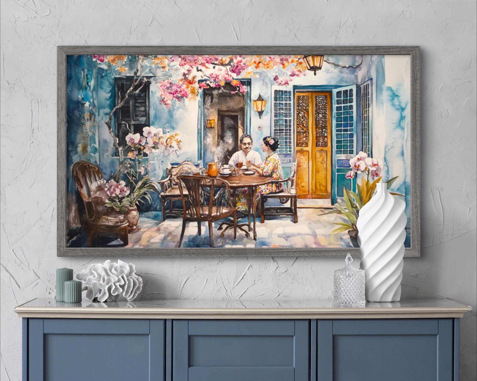 Baba Nyonya TV Art Vintage Peranakan Home Frame TV Art Samsung Frame TV ...