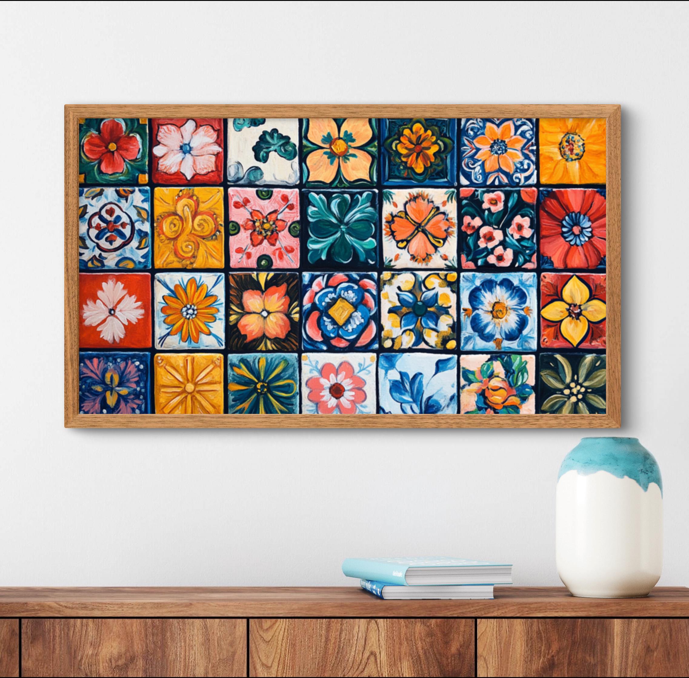 Peranakan Floral Tile Art for Samsung Frame TV (digital Download) - Etsy
