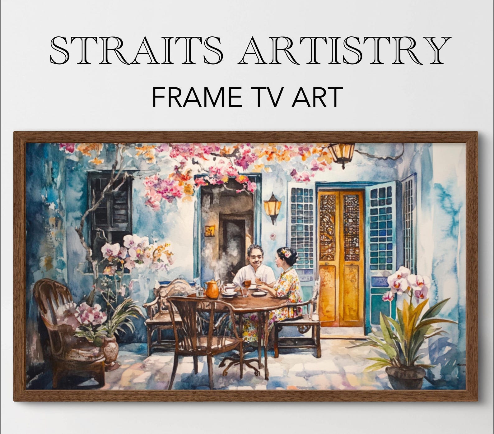 Baba Nyonya TV Art Vintage Peranakan Home Frame TV Art Samsung Frame TV ...