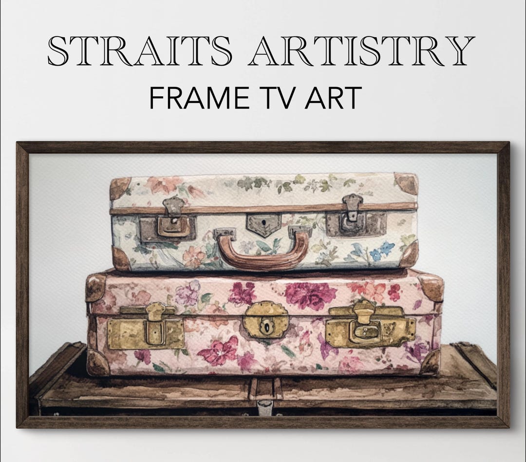 Television Artwork Watercolour Print: Peranakan Suitcases Decor for ...