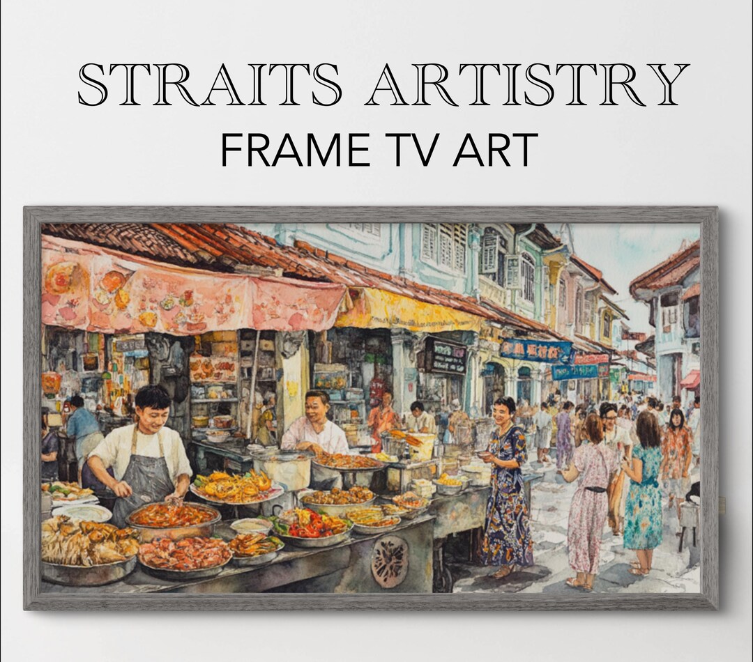 Street Food Art Print | Street Food Vendor TV Art | Samsung Frame TV ...