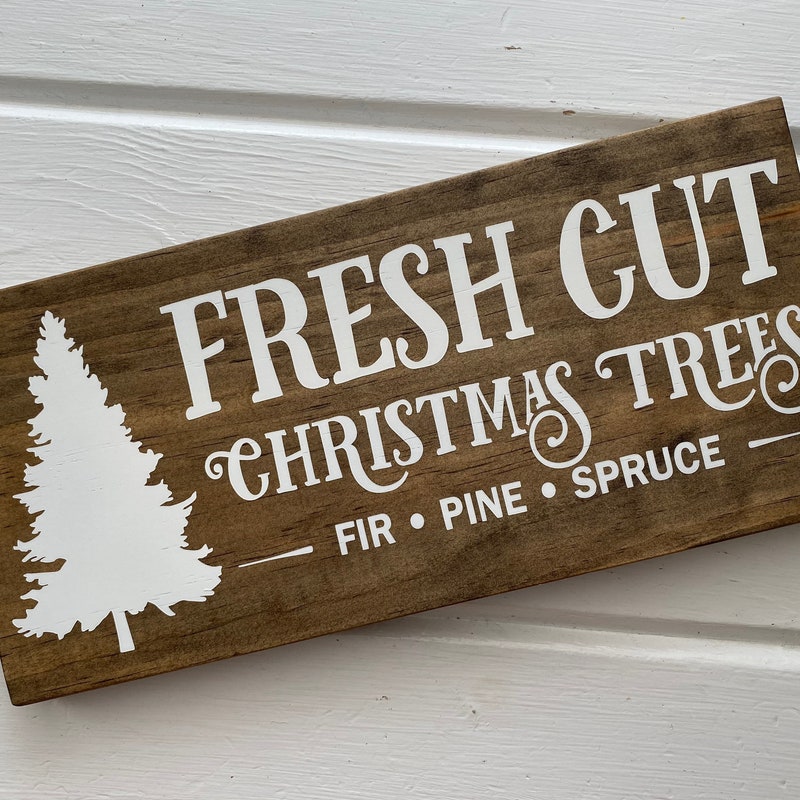 Fresh Cut Christmas Tree Sign - Etsy