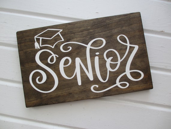 Senior Wood Sign Photo Prop Graduation Sign Diploma High - Etsy