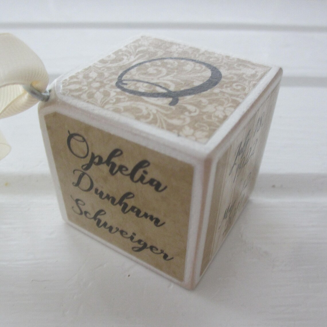 Remembrance/memorial Personalized Wood Block Ornament - Etsy