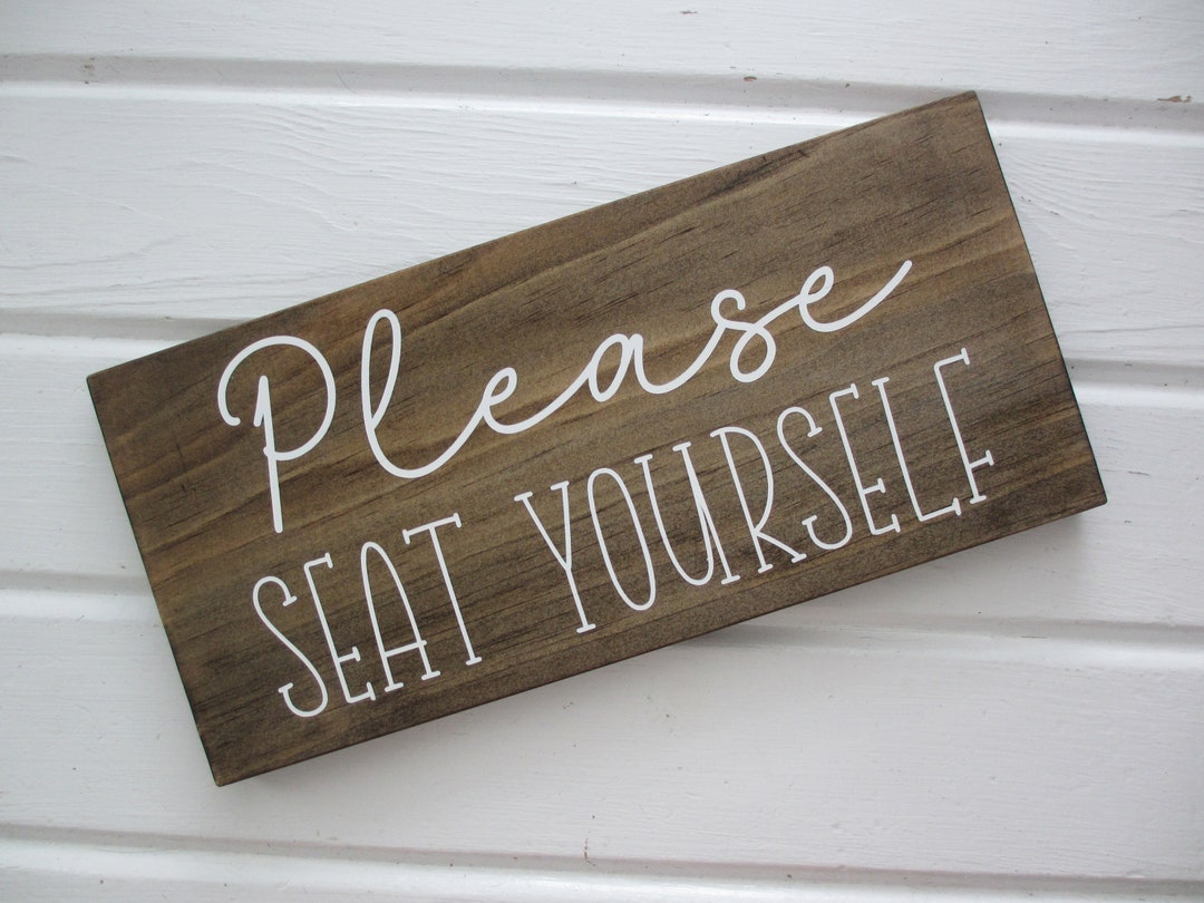 Please Seat Yourself Bathroom Sign, Restroom Sign, Housewarming Gift - Etsy