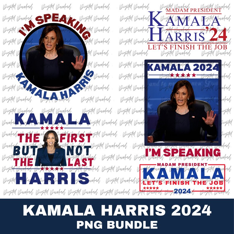 Kamala Harris Png Bundle, Election 2024 Png Bundle, Kamala Harris ...