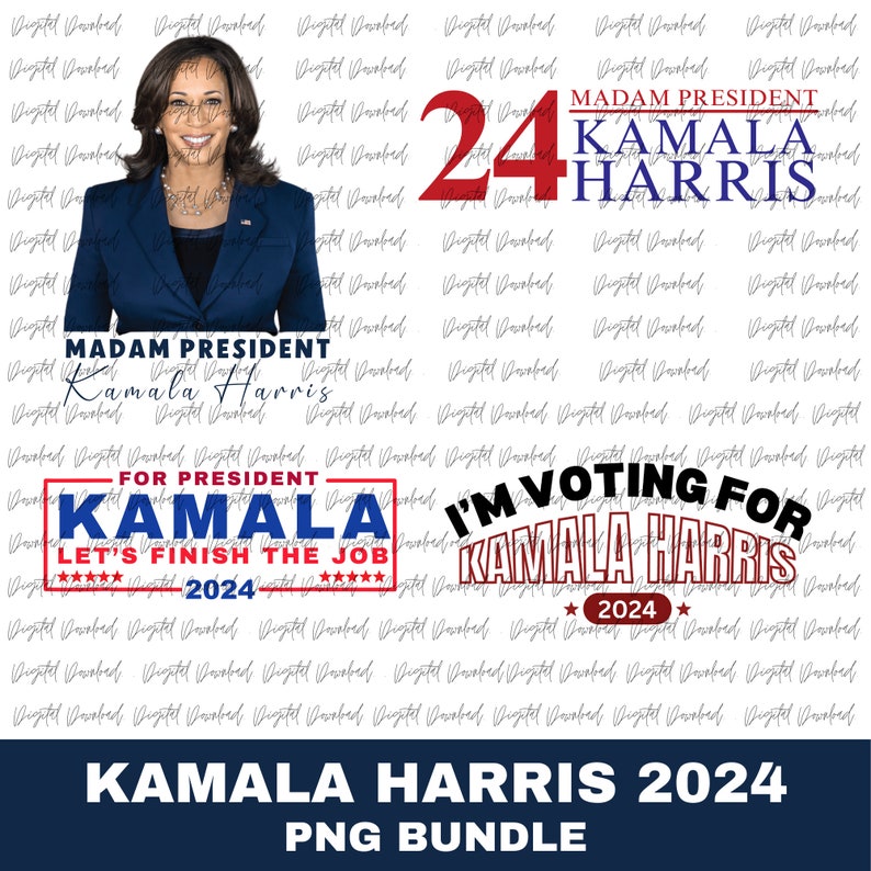 Kamala Harris Png Bundle, Election 2024 Png Bundle, Kamala Harris ...