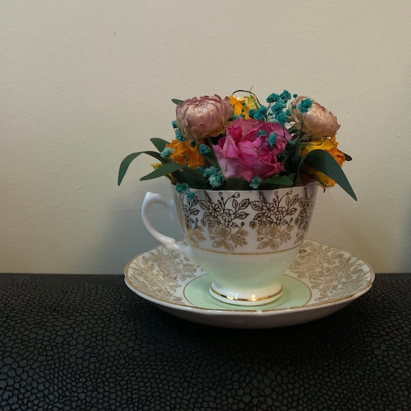 Teacup Flower Arrangements - Etsy