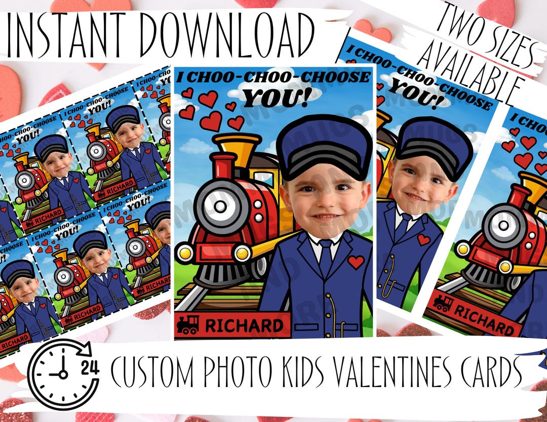 Train Custom Photo Valentine's Day Cards, I Choo Choo Choose You ...