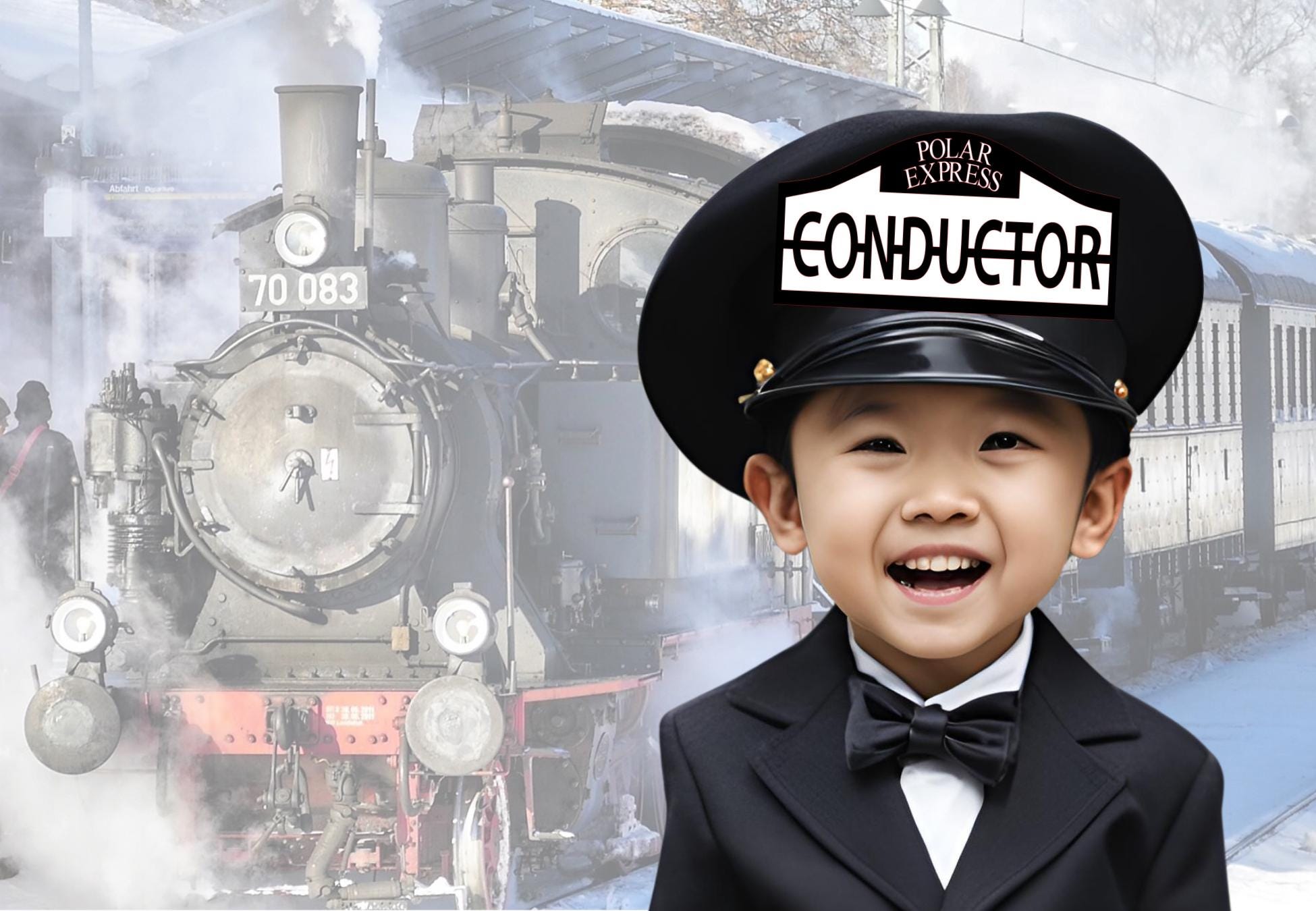 Polar Express Conductor Hat Sign, INSTANT DOWNLOAD Printable Birthday ...