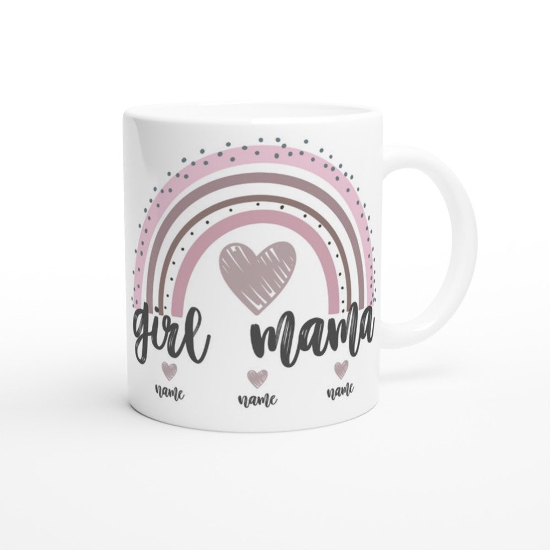 Personalized Mom Mug, Girl Mama Mug, Mug Gift, Girl Mama Mamas Girl ...