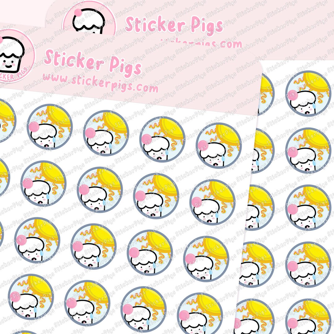 Cute Super Hot Weather Character Stickers Matte Vinyl Journal & Planner ...