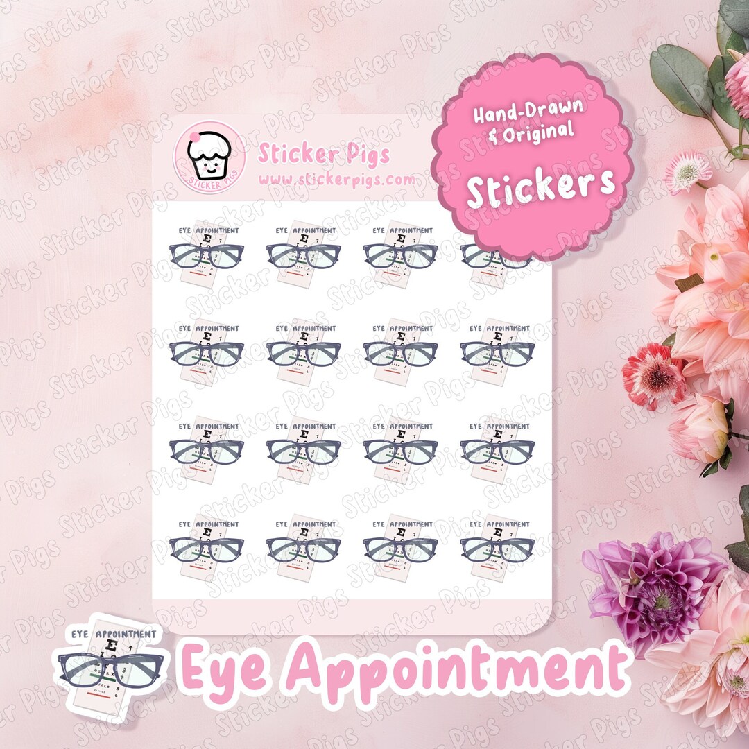 Eye Appointment Planner Stickers - Optometrist Appointment - Journal ...