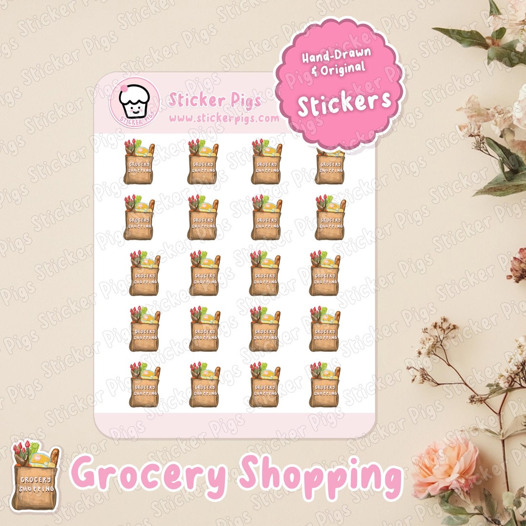 Handy Grocery Planner Stickers | Matte Vinyl Journal & Planner Stickers ...