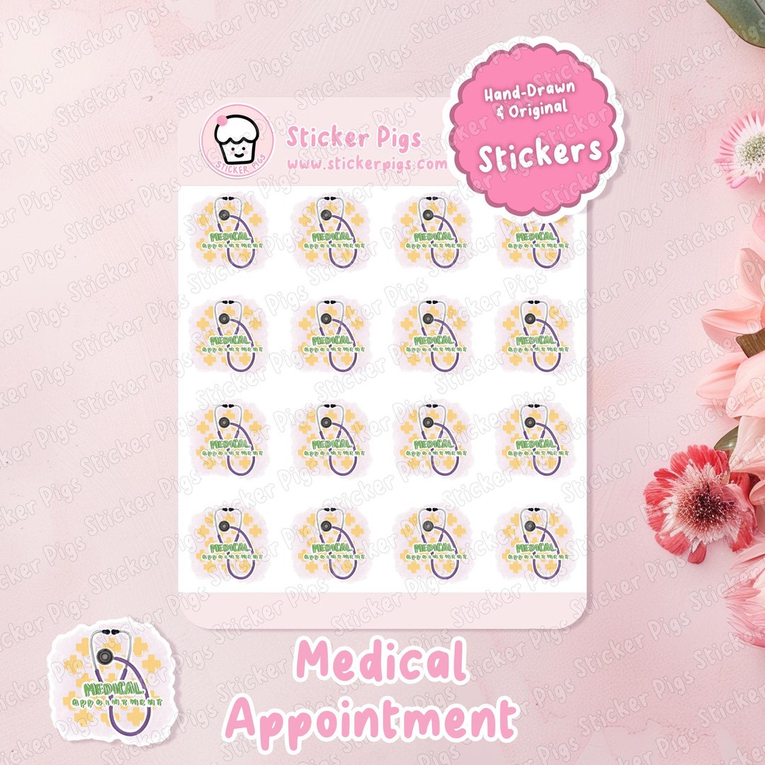 Medical Appointment Planner Stickers - Doctor's Appointment - Journal ...