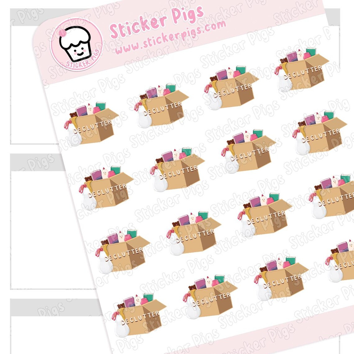Organizational Declutter Stickers | Matte Vinyl Journal & Planner ...