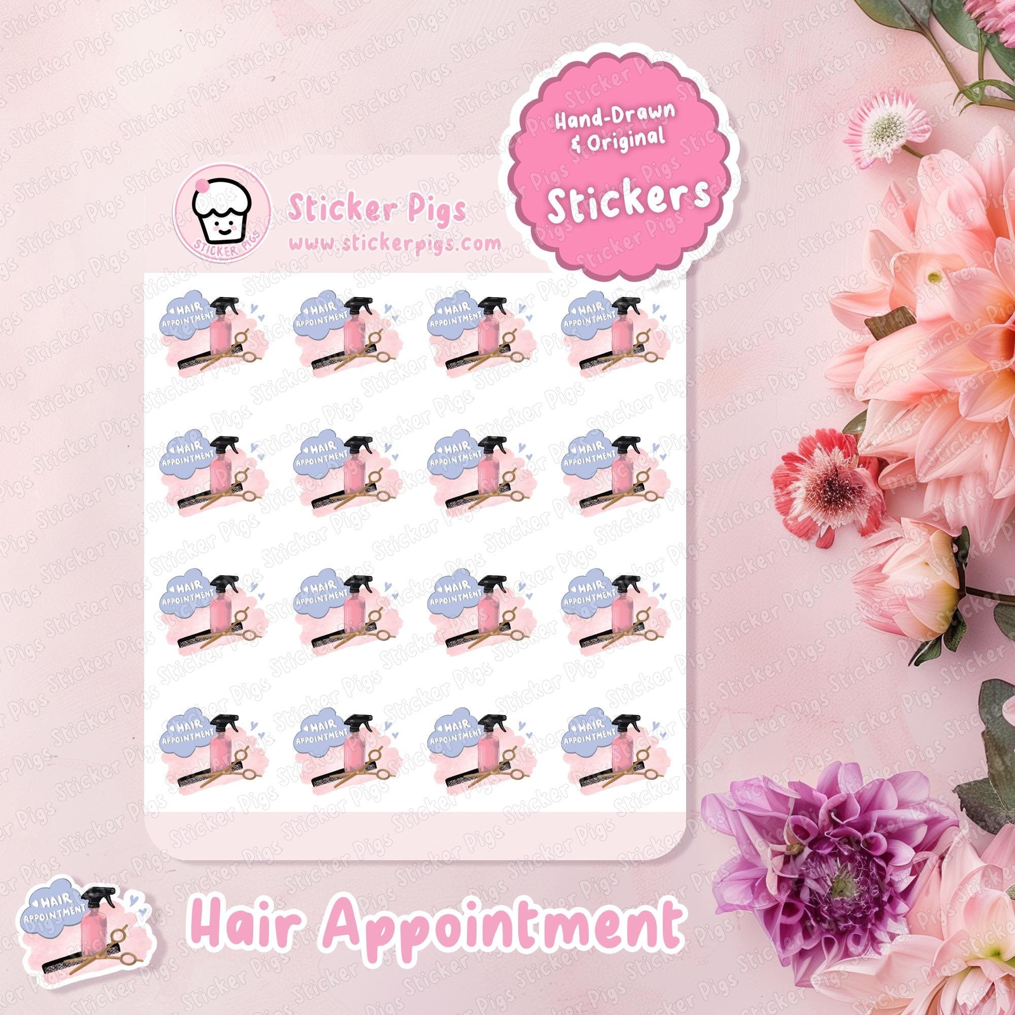 Hair Appointment Planner Stickers | Matte Vinyl Journal & Planner ...